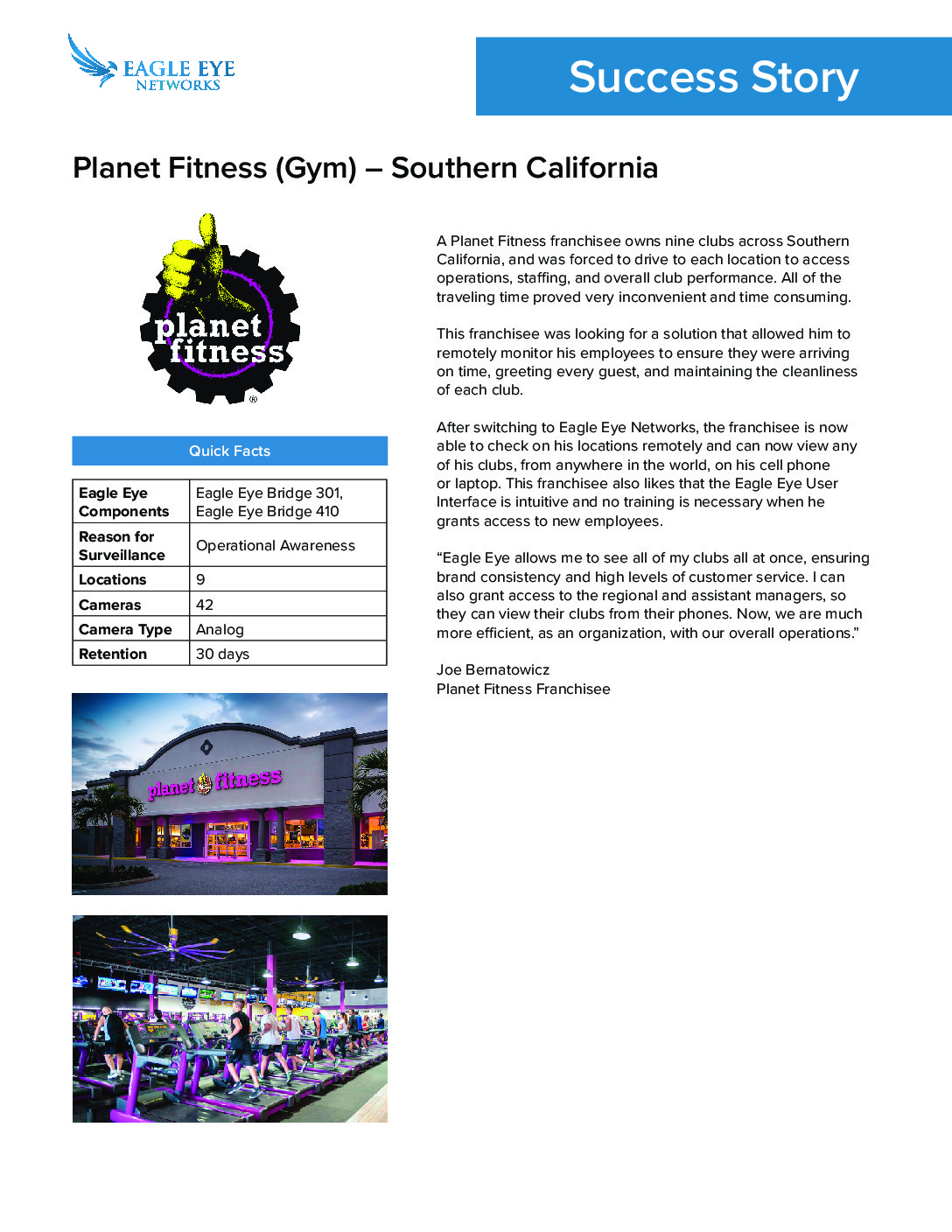 Planet Fitness Success Story | Eagle Eye Networks