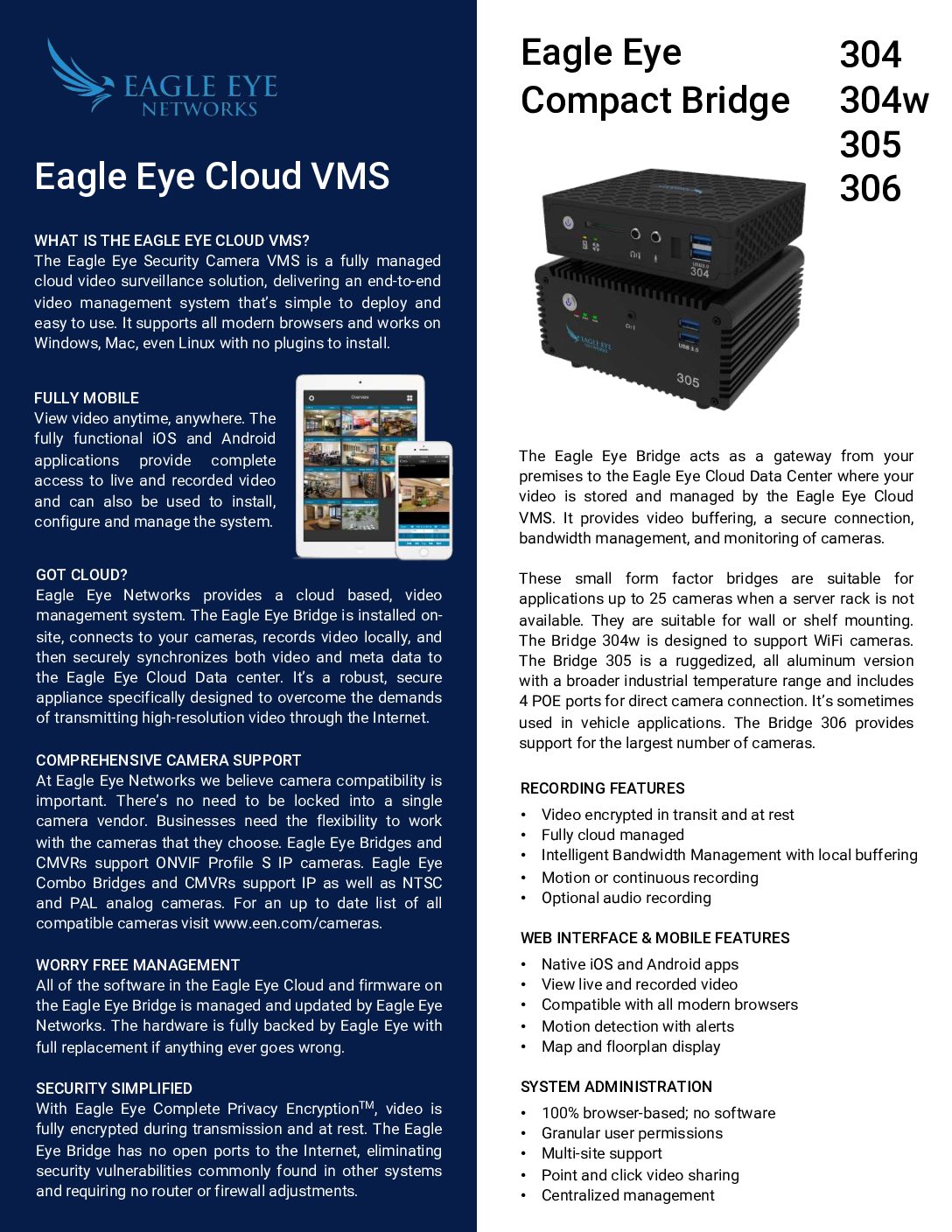 Eagle Eye Bridge 304-304w-305-306 20210624 | Eagle Eye Networks